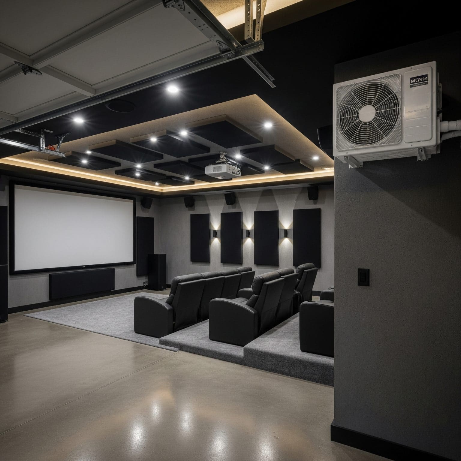 25 Stunning Garage Home Theater Ideas | Jiffy Junk